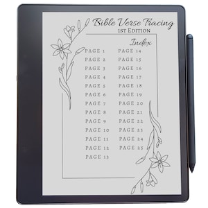 Tracing Doodle Bible Verses Pages for Kindle Scribe, Navigation ...