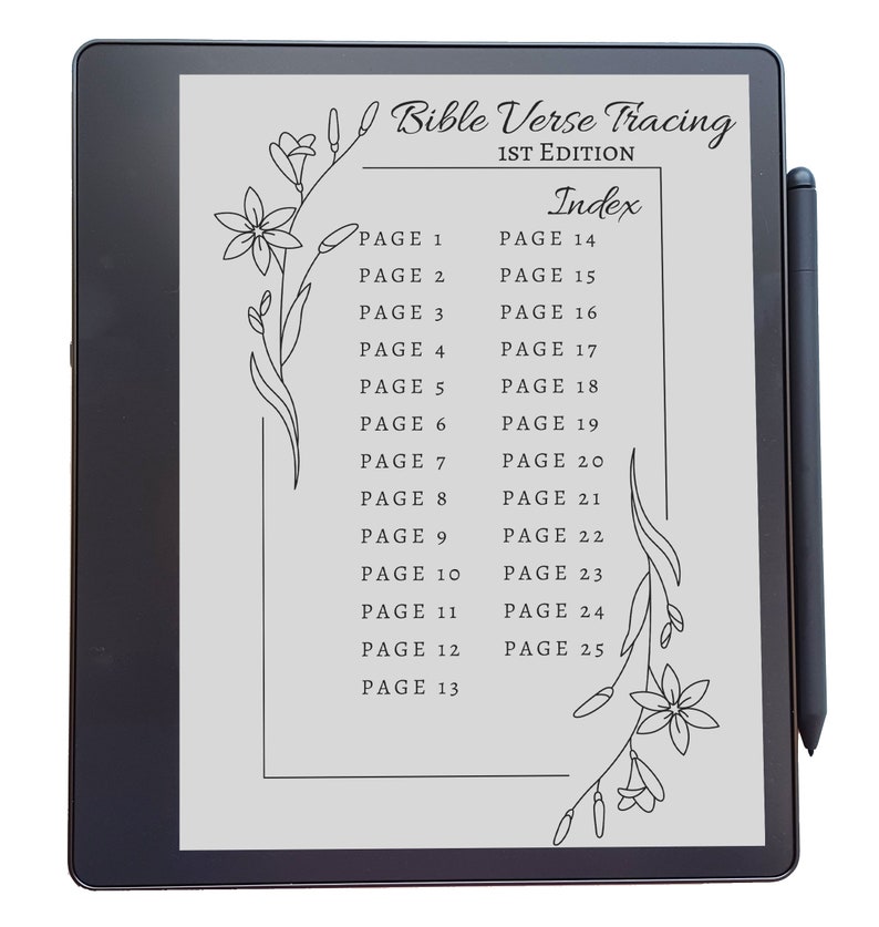 Tracing Doodle Bible Verses Pages for Kindle Scribe - Etsy