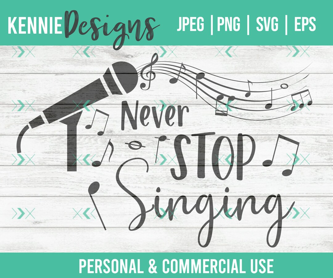 Singing Music SVG Cutting File Singer Gift Singing Vocalist PNG, JPEG ...