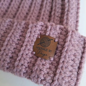 Custom Personalized Faux Leather Labels – Square 1 Inch Tags for ...