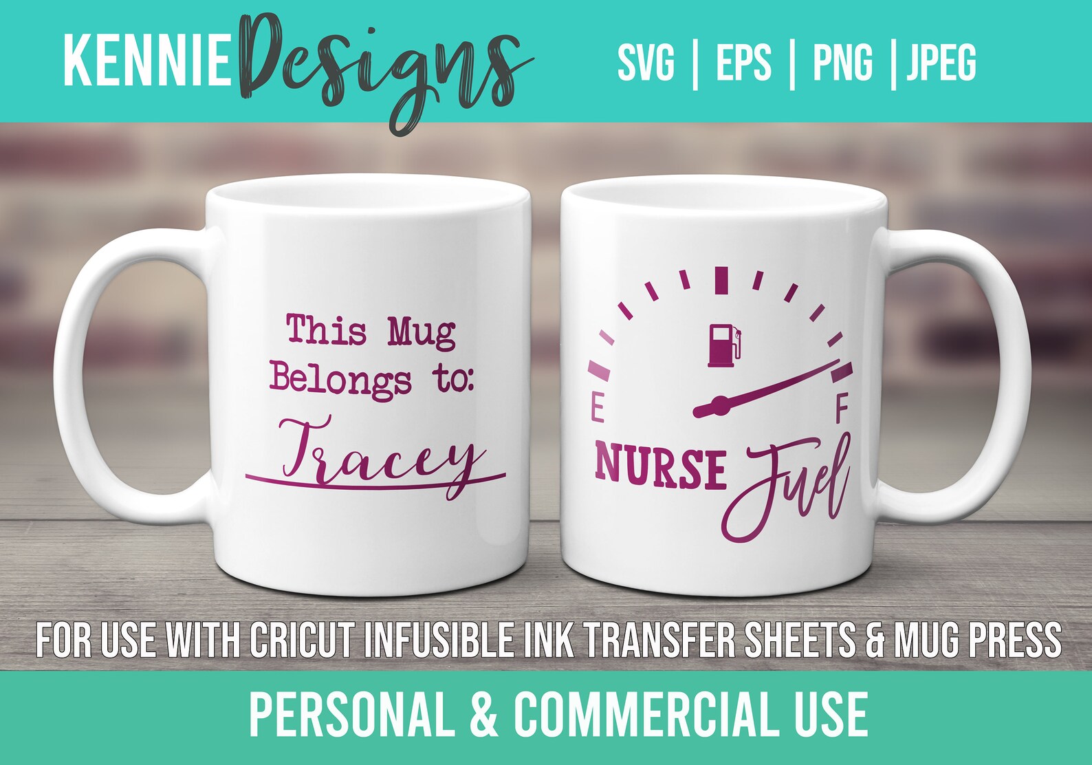 Fun Coffee Fuel Mug Wrap Template SVG for Infusible Ink Sheets - Etsy ...