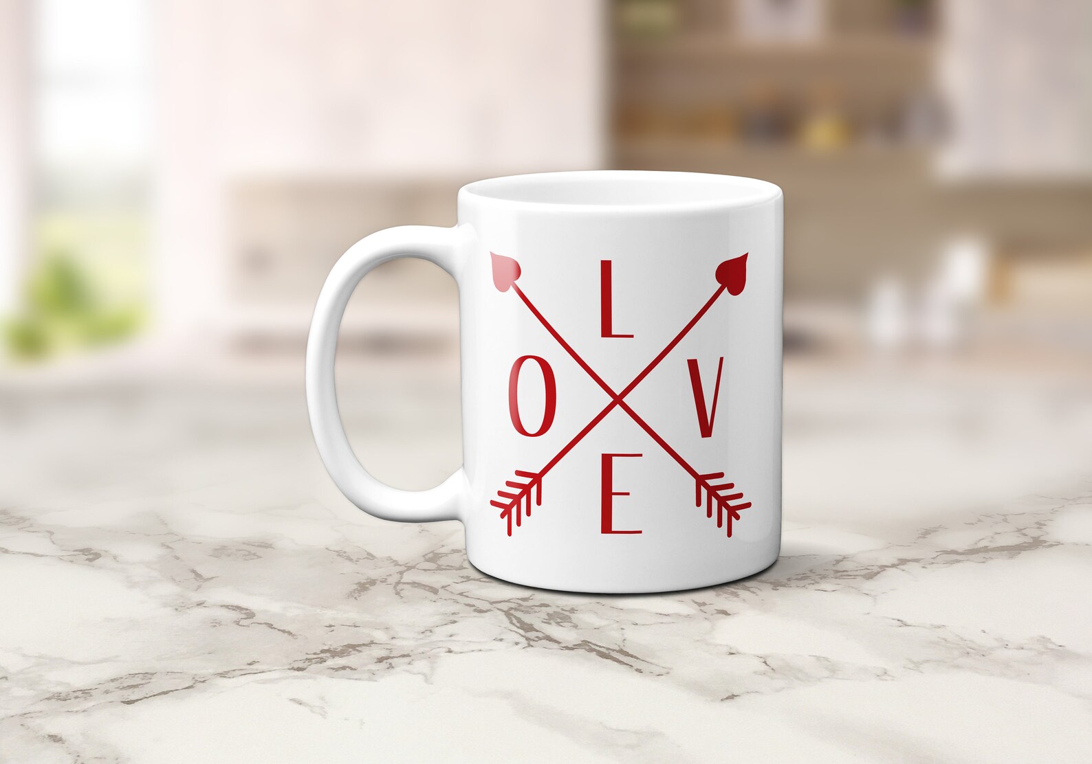 Valentine Heart and Arrow Mug Template SVG for Infusible Ink Sheets and ...