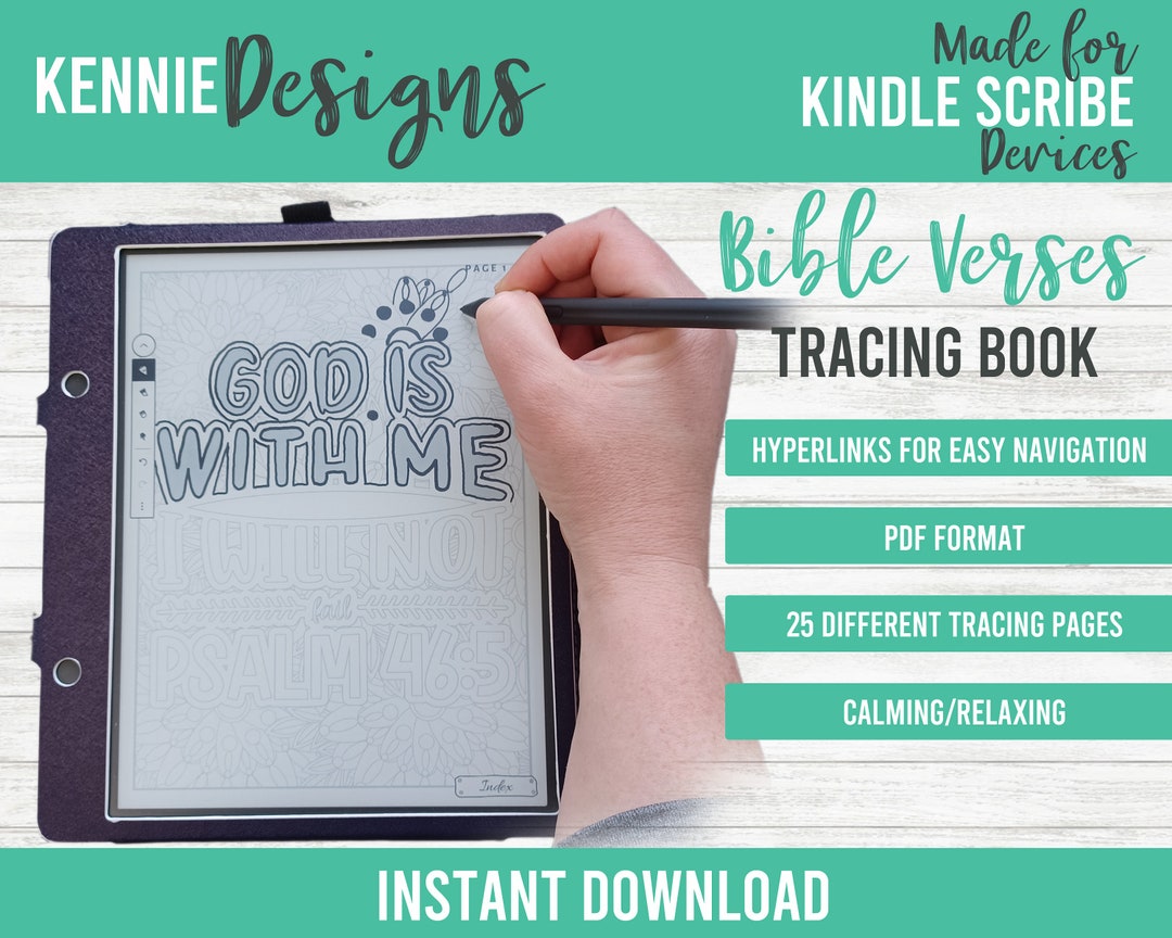 Tracing Doodle Bible Verses Pages for Kindle Scribe, Navigation ...