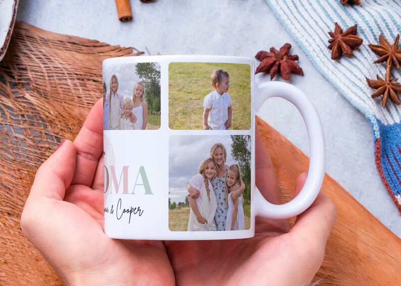 Grandma Photo Collage Mug - Photo Template for Sublimation - Mother's ...