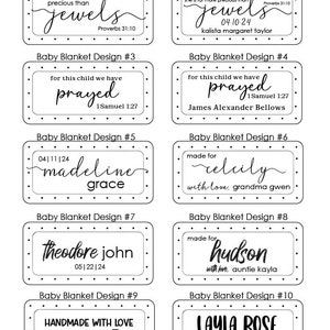 Personalized Blanket Name Tag, Large Leather Tag, Custom Made by Label ...