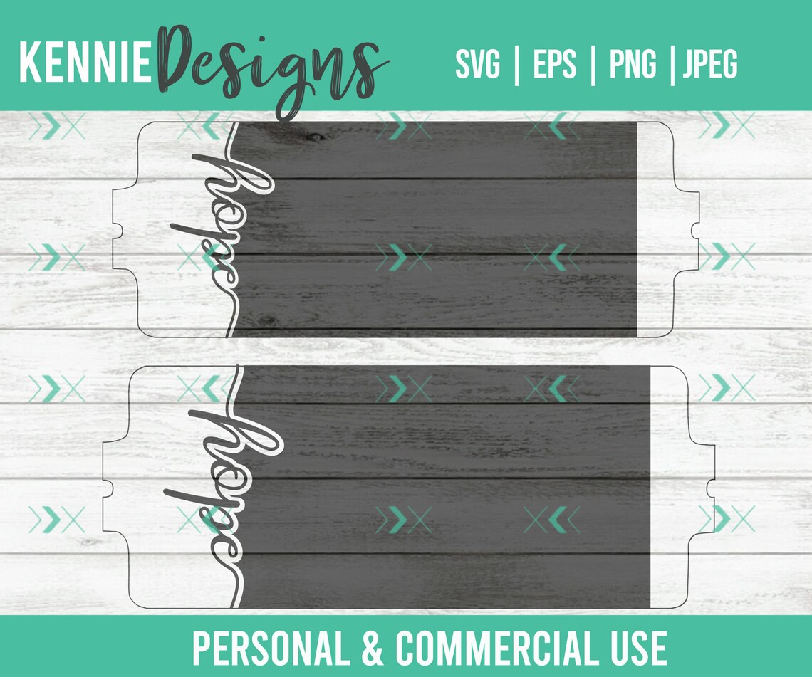 Hope Script Border Mug Wrap Template SVG for Infusible Ink - Etsy