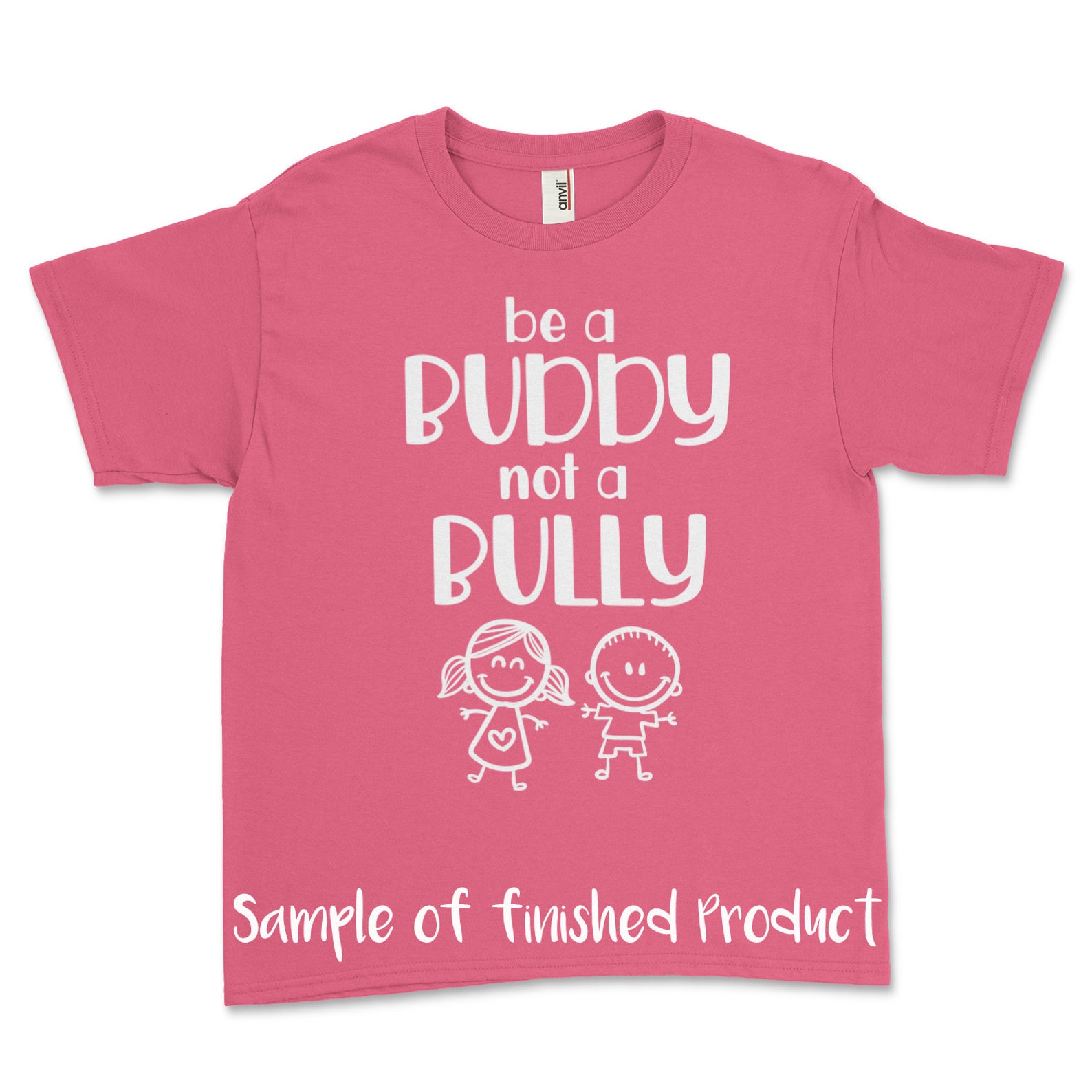 Be a Buddy Not a Bully SVG Pink Shirt Day Anti Bullying No - Etsy Canada