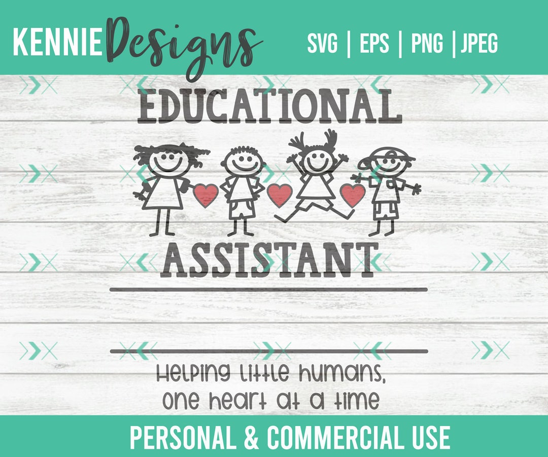 Educational Assistant SVG for Ea for Appreciation Gifts for Teacher ...