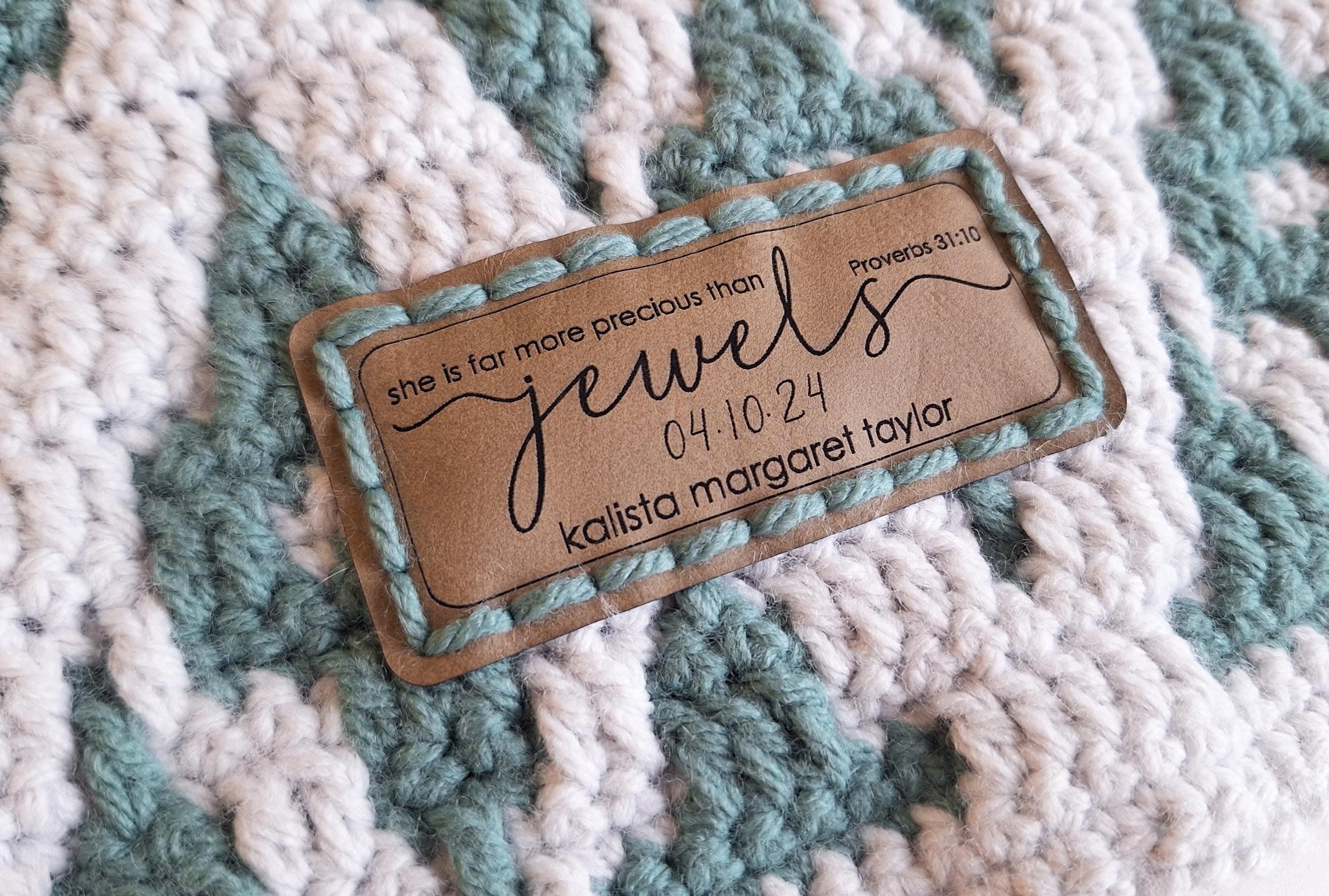 Personalized Blanket Name Tag, Large Leather Tag, Custom Made by Label ...