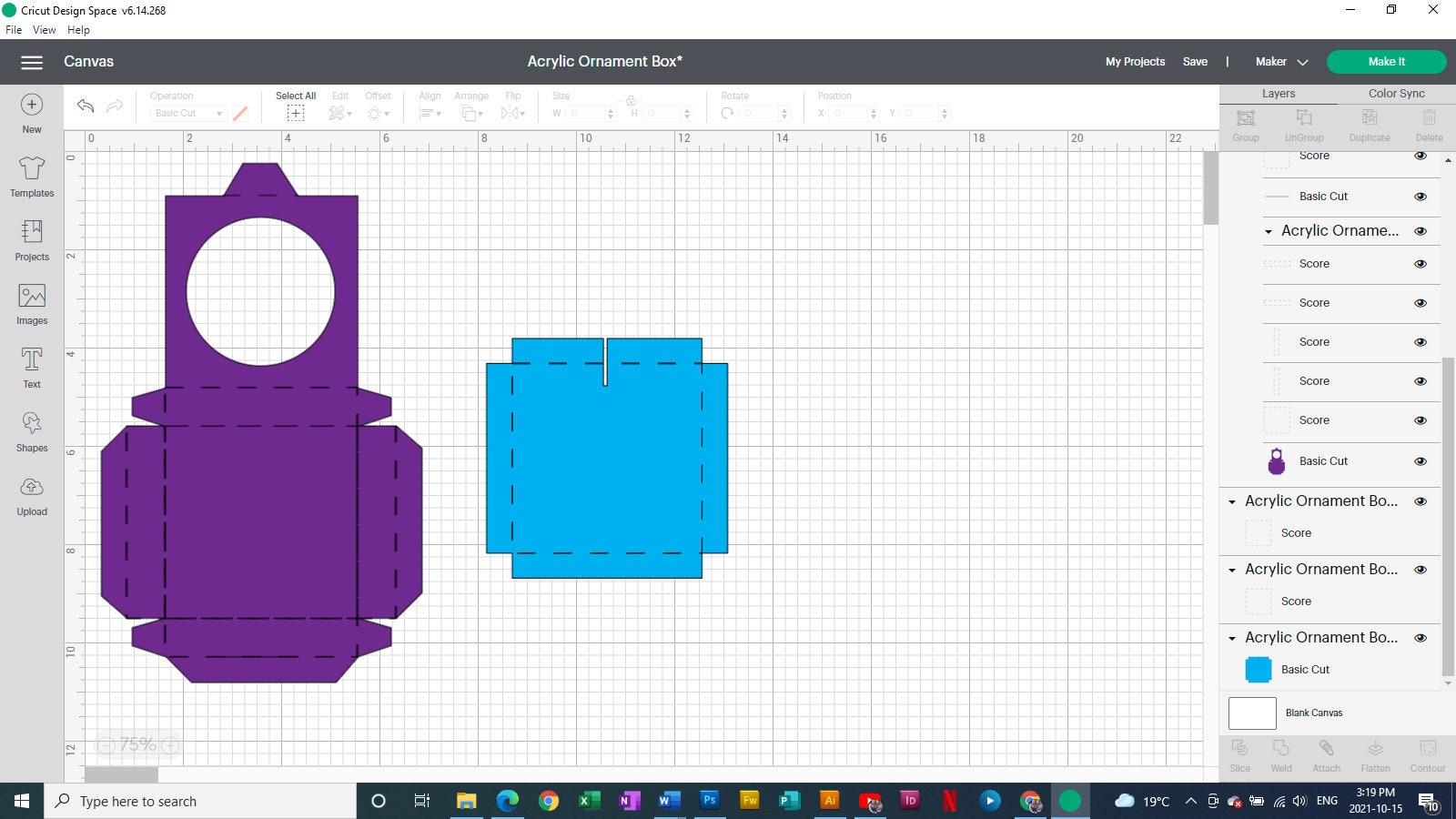 Display Box Svg Template Cut File Flat Acrylic or Wooden - Etsy