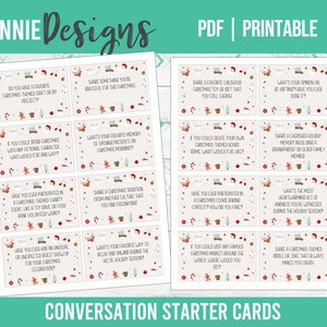 Printable Christmas Conversation Starters Cards | Family Gathering ...