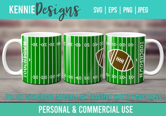Football Field Mug Wrap Template SVG for Infusible Ink Sheets | Etsy Canada