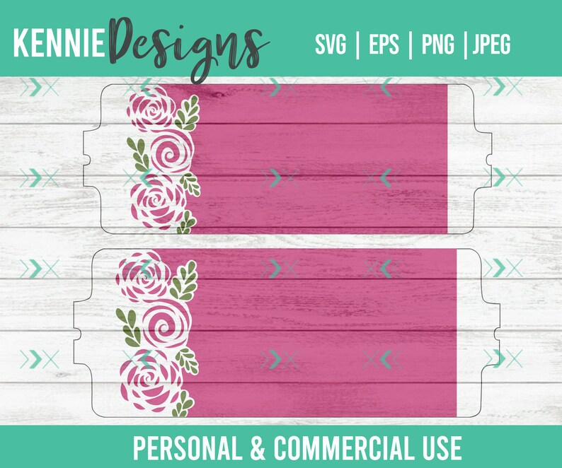 Cabbage Rose Border Mug Template SVG for Infusible Ink Sheets - Etsy
