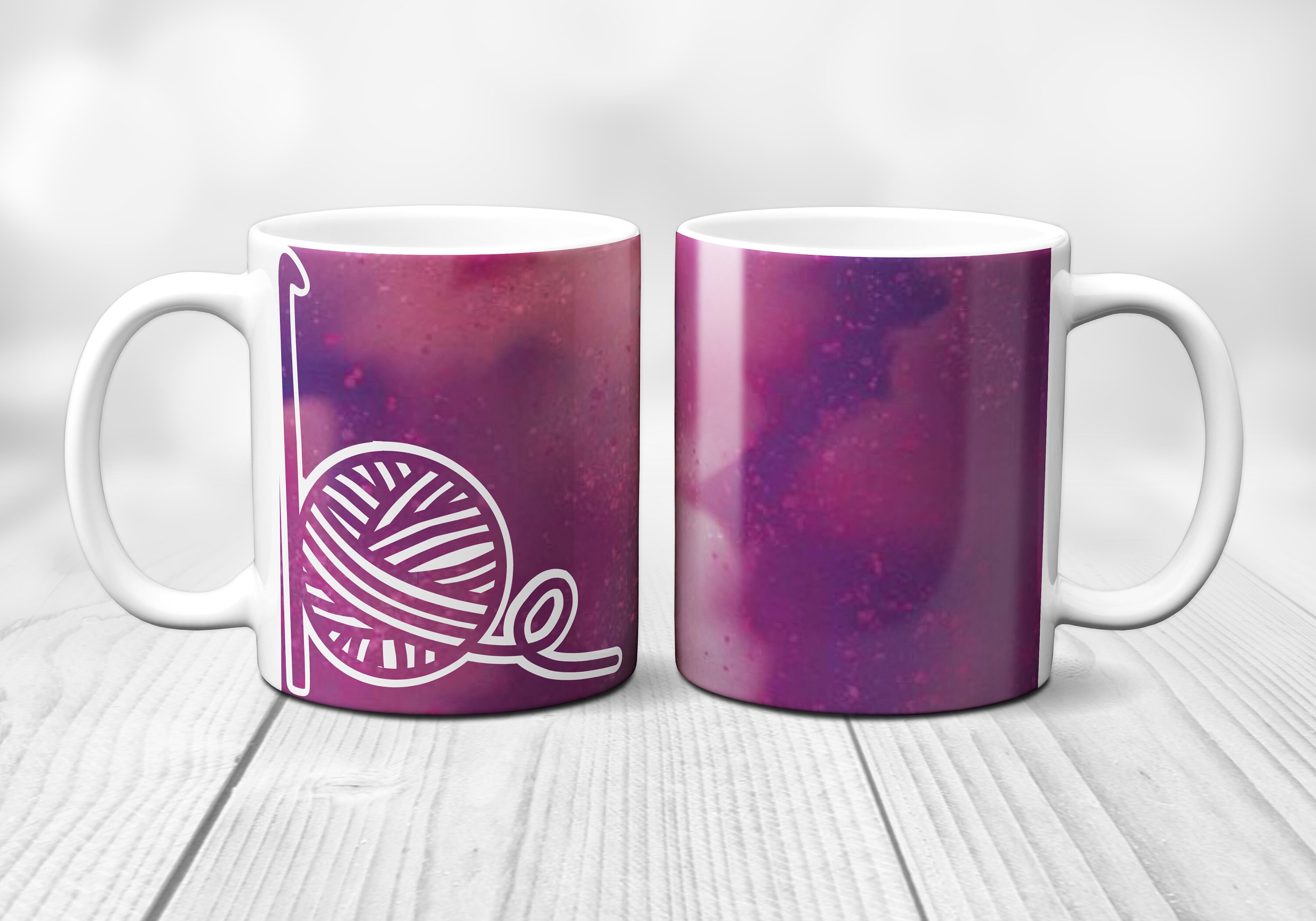 Crochet Border Mug Wrap Template SVG for Infusible Ink Sheets for Use ...