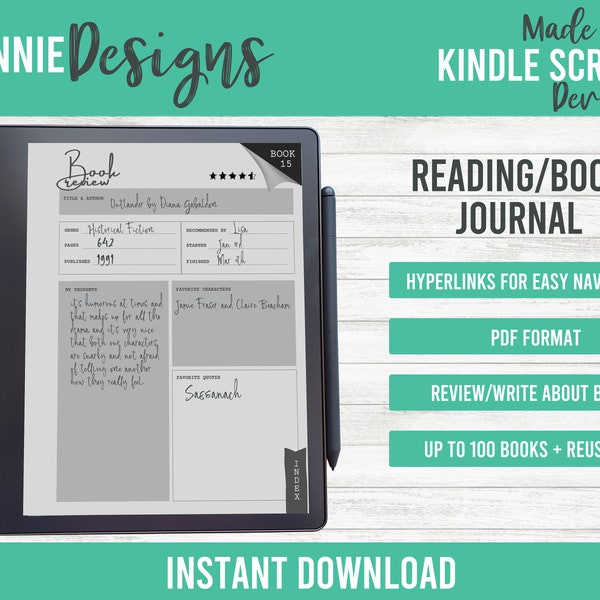 Book Journal Kindle Scribe - Etsy