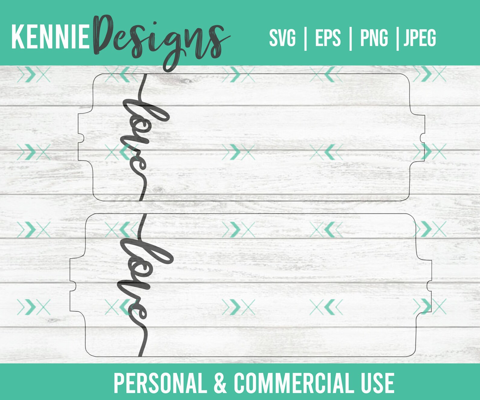 Love Script Border Mug Template SVG for Infusible Ink Sheets | Etsy