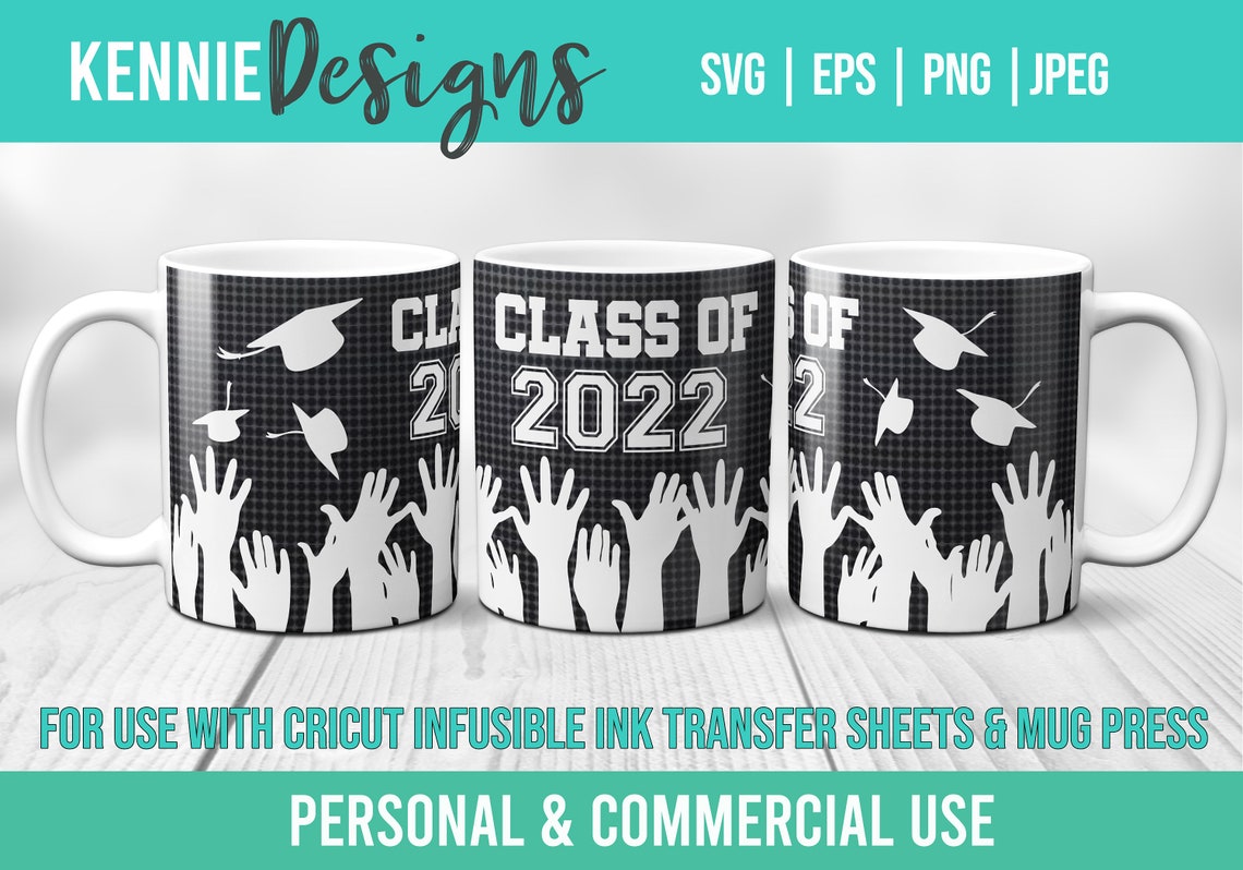 Graduation Mug Cricut Wrap Template SVG for Infusible Ink - Etsy