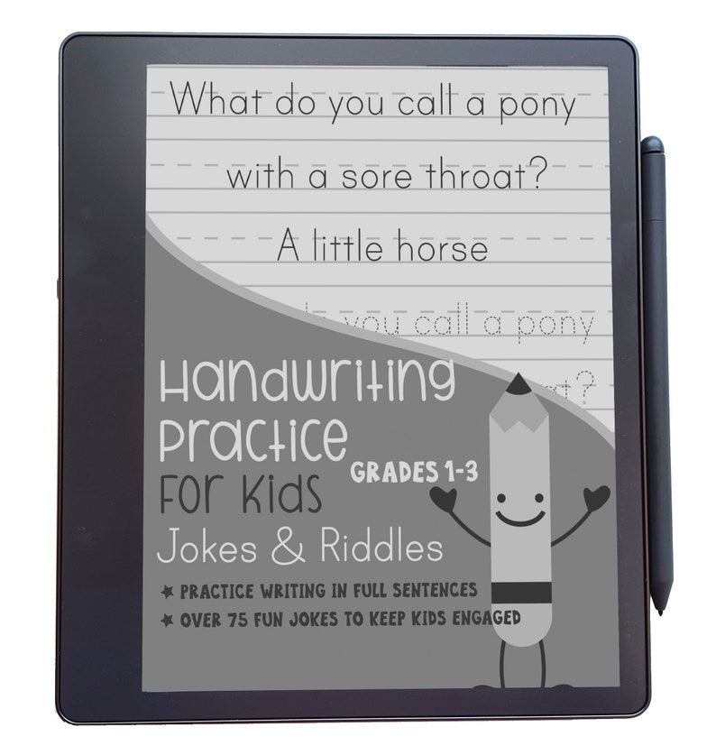 Handwriting Printing Practice Journal for Kindle Scribe Easy Navigation ...