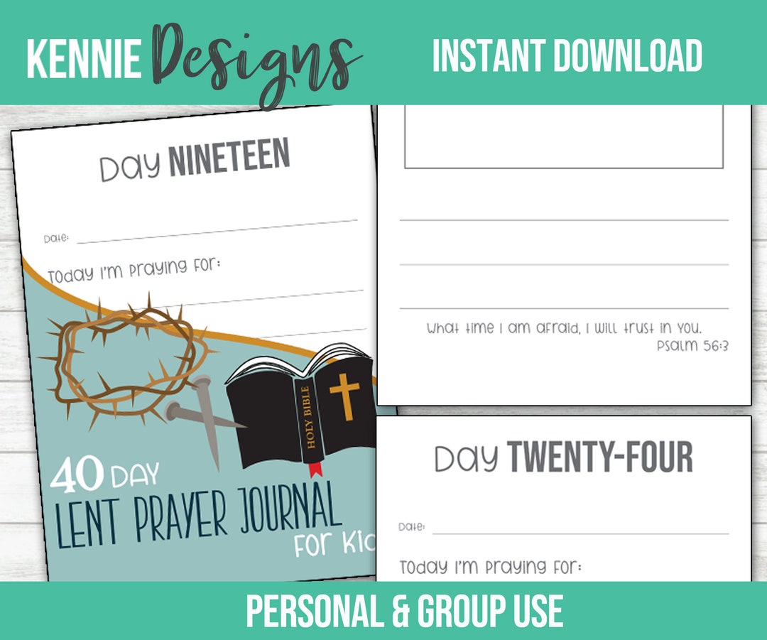 Lent Prayer and Devotional Journal for Kids 40 Days of Reflection ...