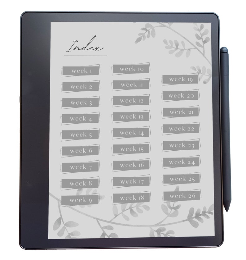 52 Week Meal Planner Digital Notebook for Kindle Scribe, Easy ...