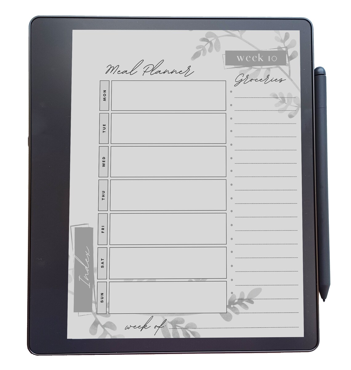 52 Week Meal Planner Digital Notebook for Kindle Scribe, Easy ...