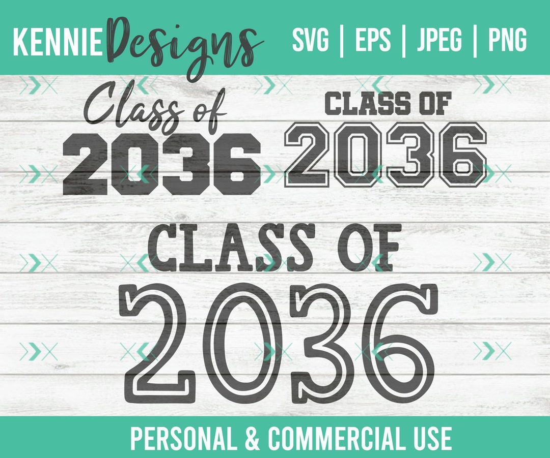 Class of 2036 SVG Cutting File for Making Grow With Me Back to School ...