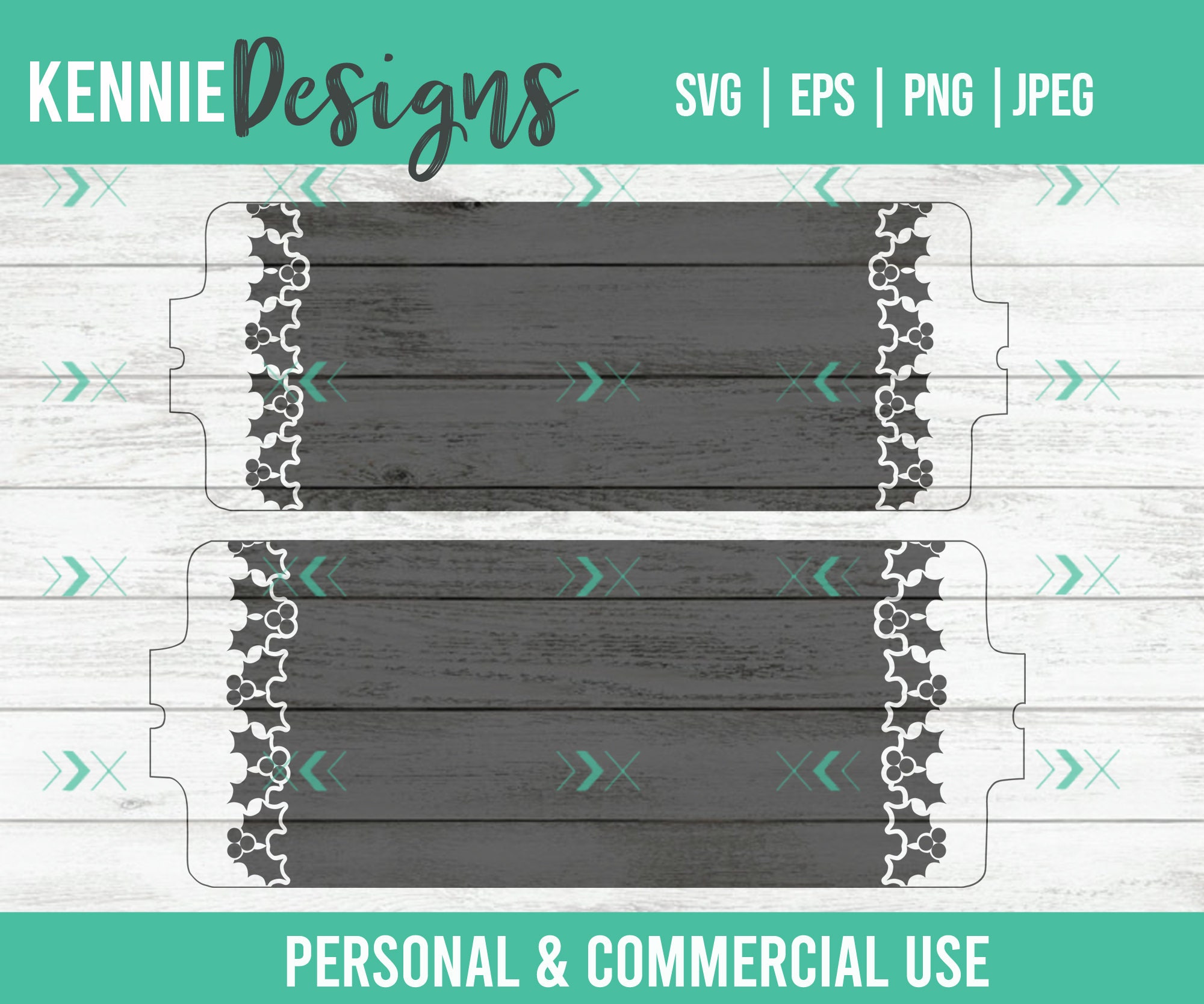 Christmas Borders Mug Wrap Template SVG for Infusible Ink - Etsy Canada