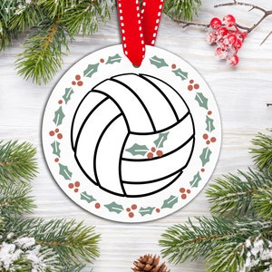 Customizable Volleyball Christmas Ornament SVG Cut File to Make ...