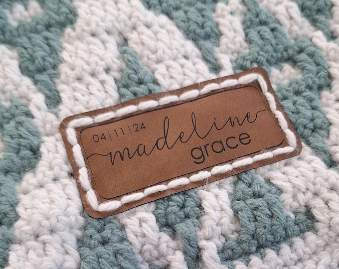 Personalized Blanket Name Tag, Large Leather Tag, Custom Made by Label ...