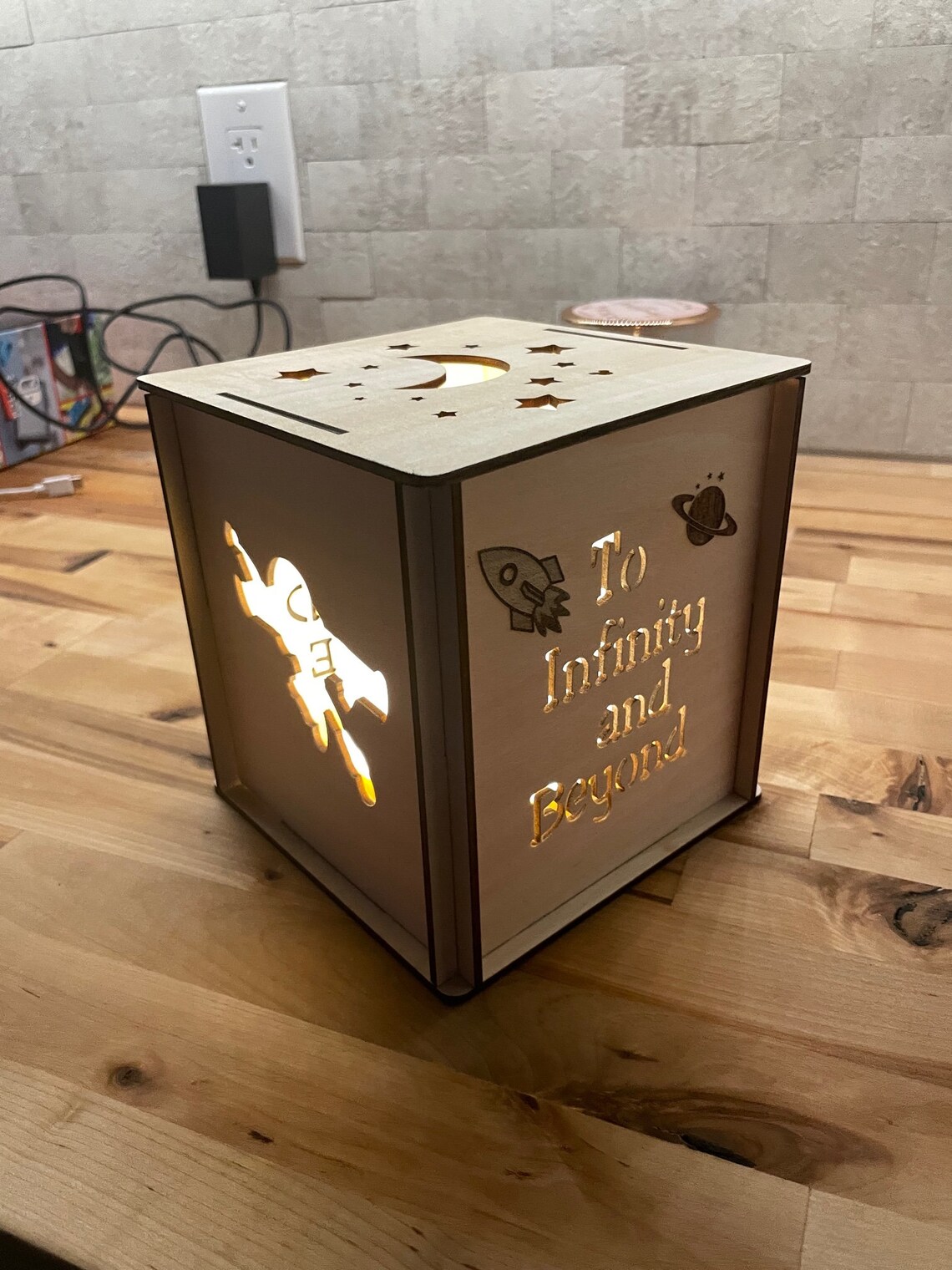 Laser Cut “toy Story”. Wooden Night Light Box - Table Lamp SVG DXF File ...