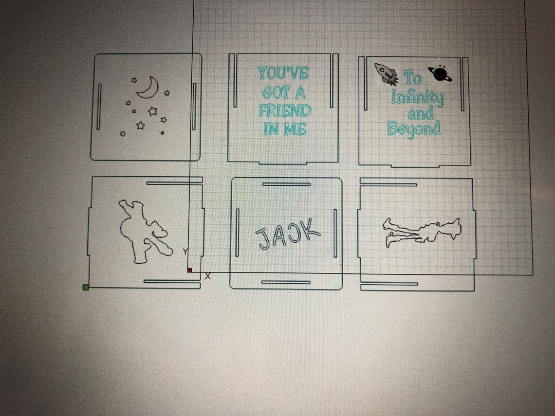 Laser Cut “toy Story”. Wooden Night Light Box - Table Lamp SVG DXF File ...