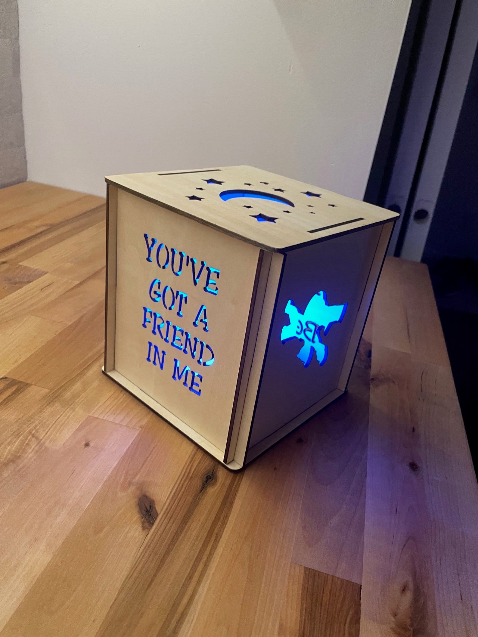 Laser Cut “toy Story”. Wooden Night Light Box - Table Lamp SVG DXF File ...