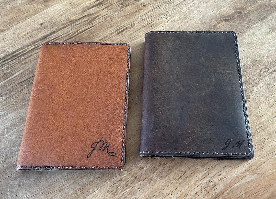 Personalized Leather Tract Holder JW Hand-stitched Genuine Leather ...