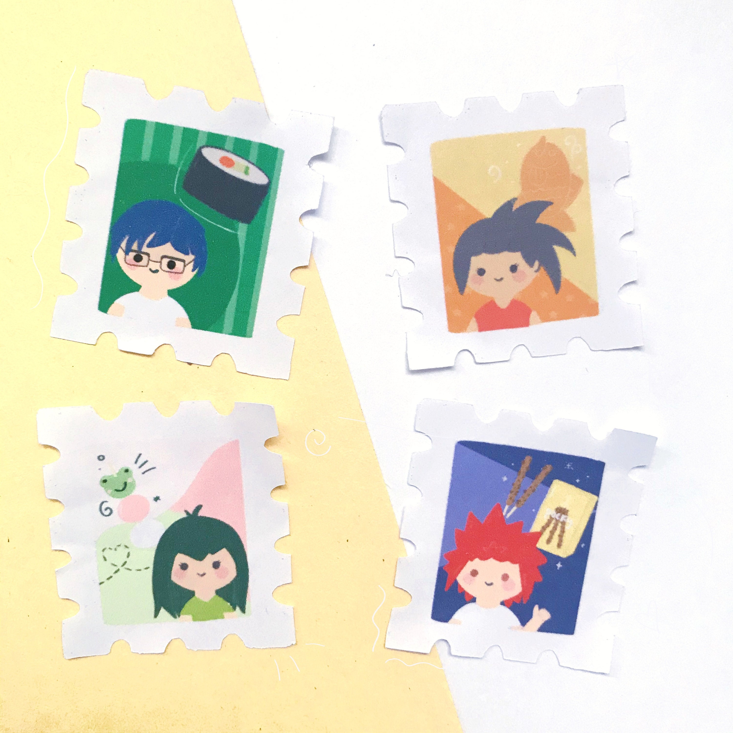 My Hero Academia Stamp Sticker Set | Etsy