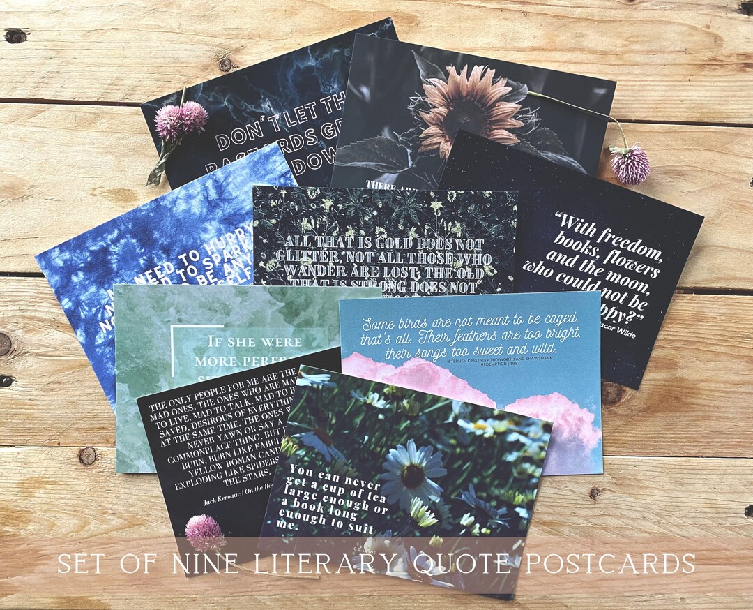 Classic Literary Quote Postcards | Set of 9 | Gorgeous Book Lover Gift ...