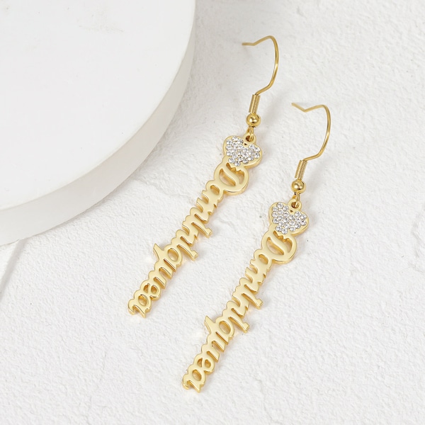 Custom Name Earrings - Etsy