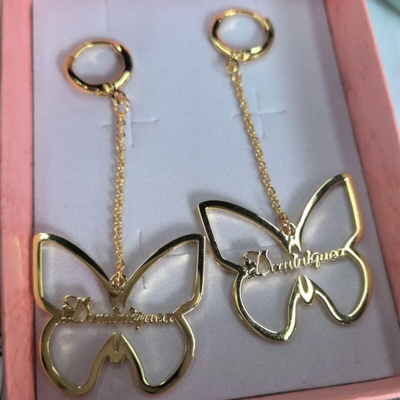 Custom Name Earrings - Etsy