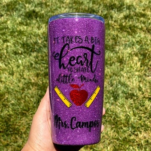 Pencil Tumbler, Custom Glitter Tumblers, Teacher Tumbler, Tumblers ...