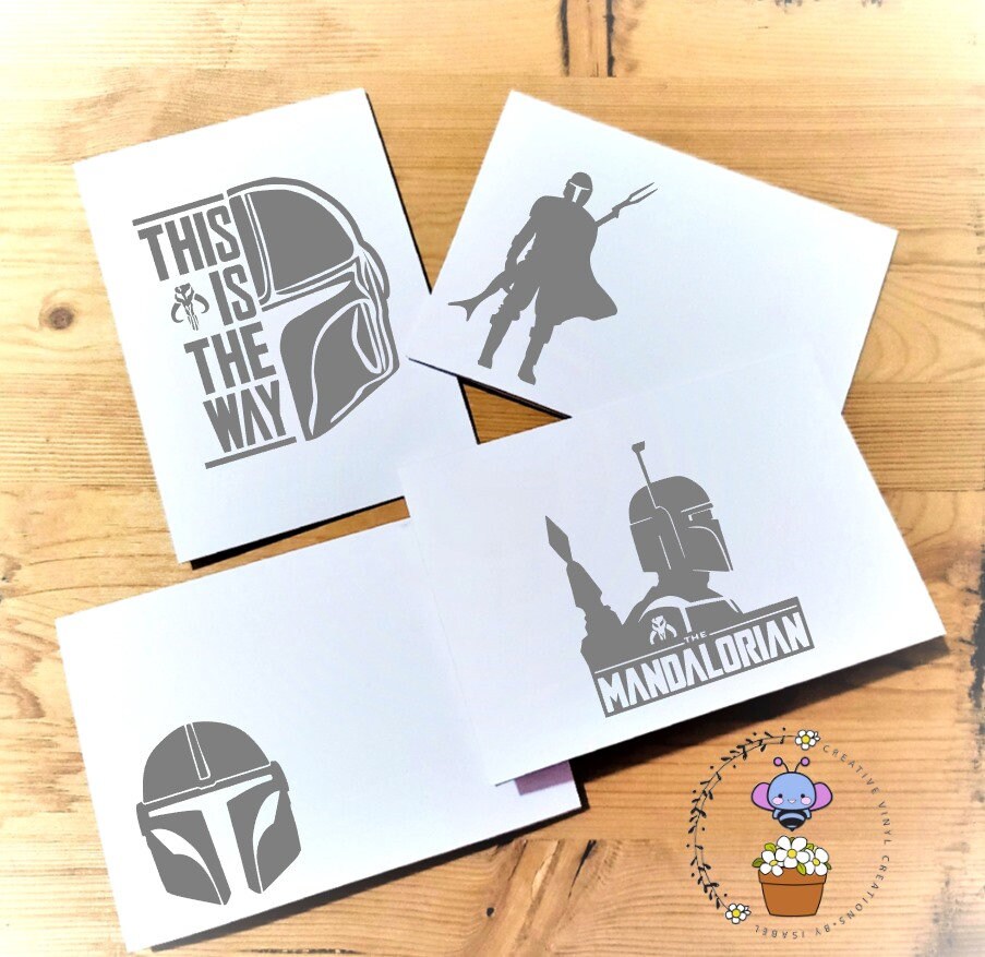 Mandalorian 2 Mando Star Wars Note Cards Set of 4 - Etsy