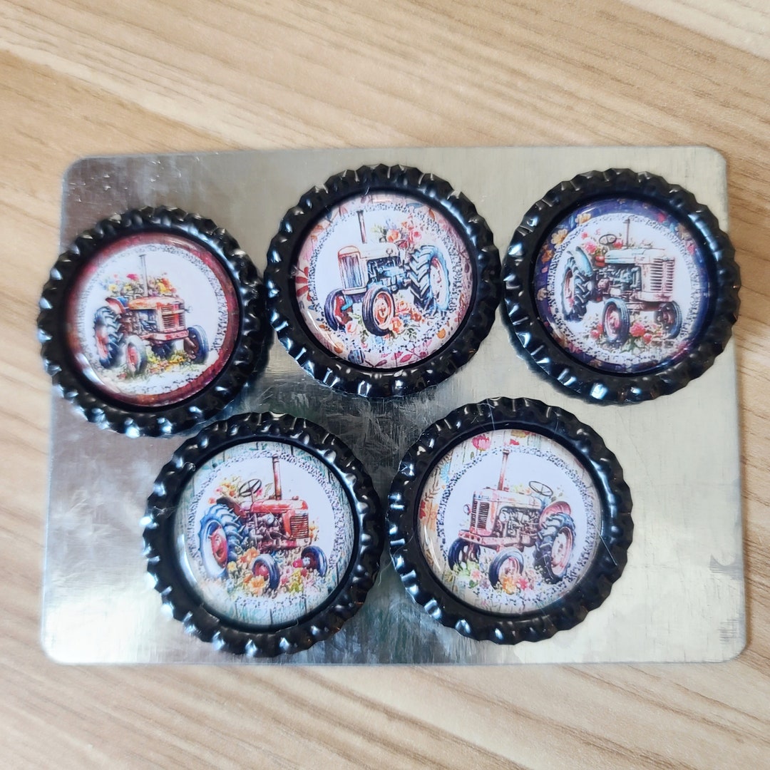 Rustic Farm Tractors Bottlecap Refrigerator Office Filing Cabinet ...