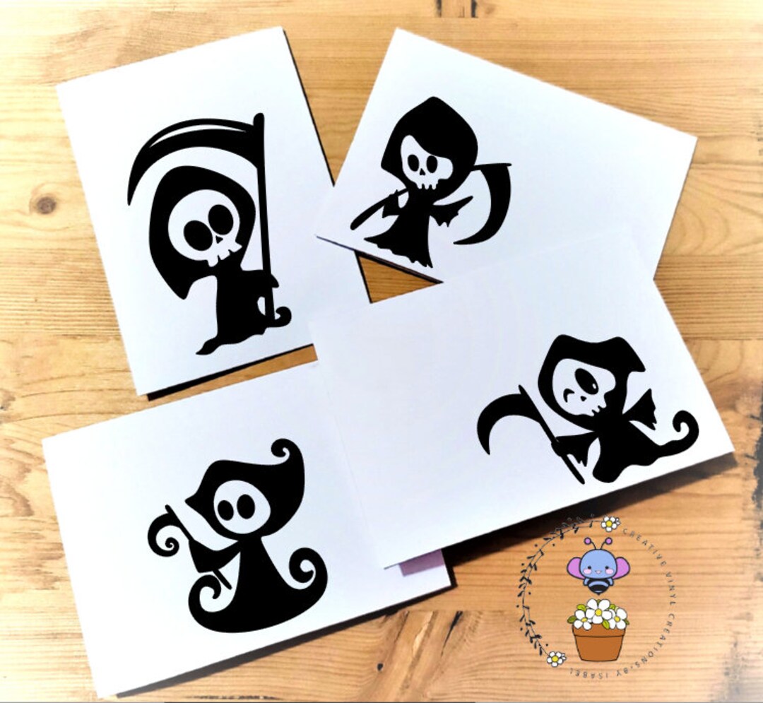 Grimm Death Horror Creepy Cute Note Cards Set of 4 - Etsy