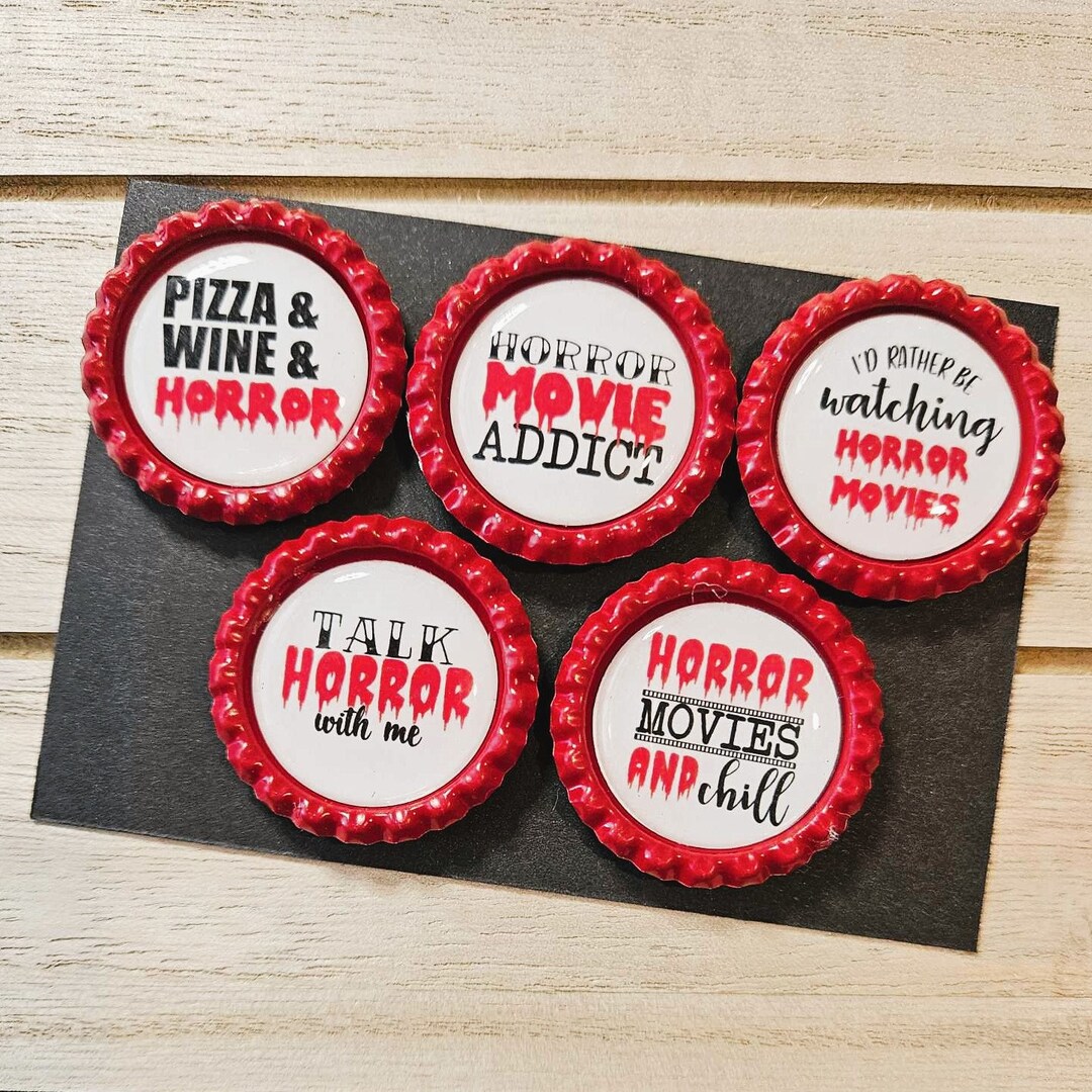 Horror Film Addict Fanatic Bottlecap Refrigerator Office Filing Cabinet ...