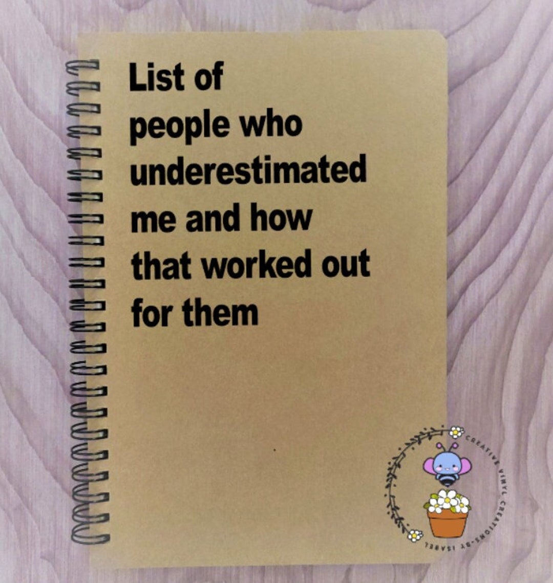 List of People Who Underestimated Me Sarcastic Funny Work Spiral Bound ...