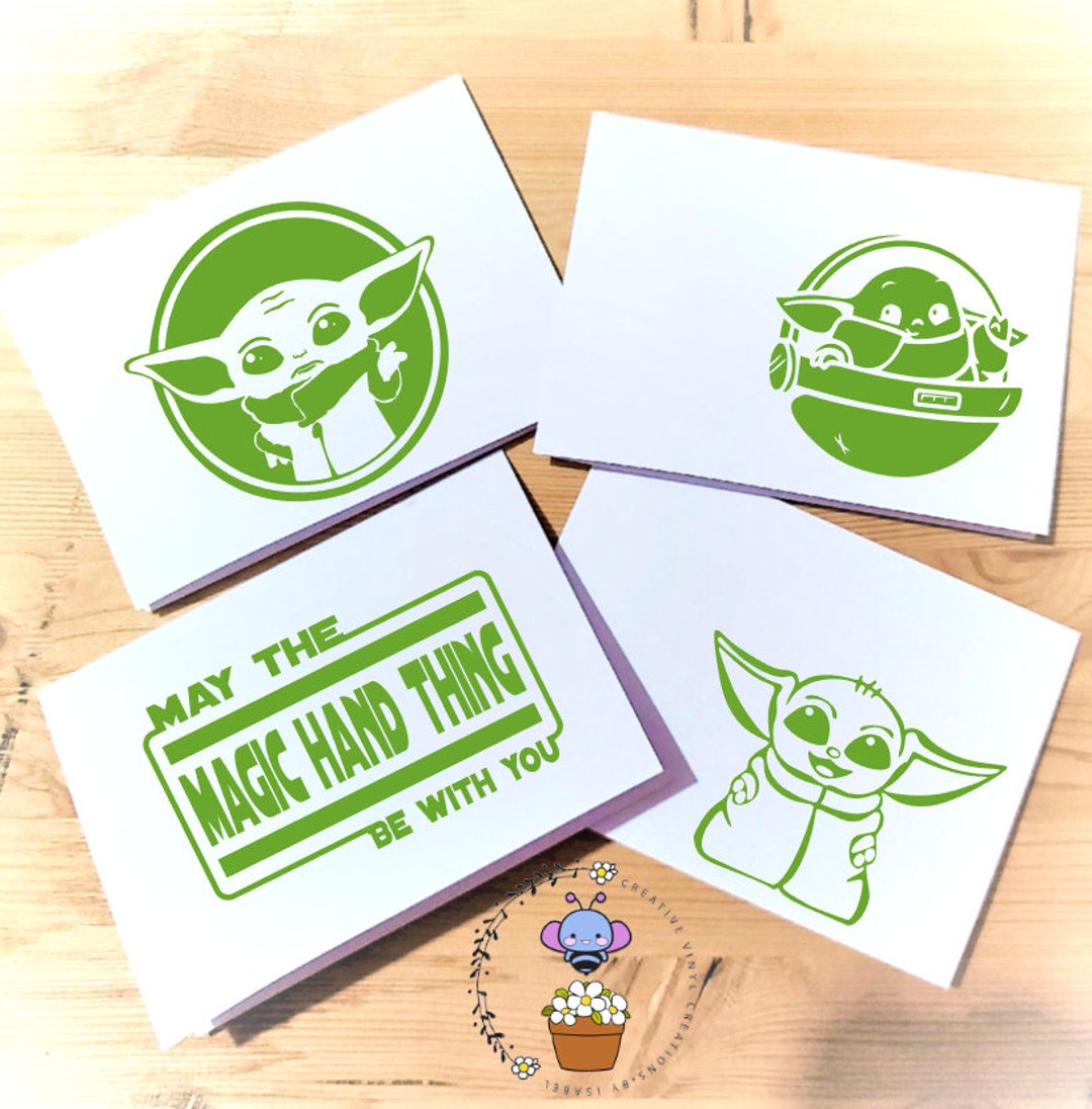 The Child Grogu Yoda Star Wars Note Cards Set of 4 - Etsy