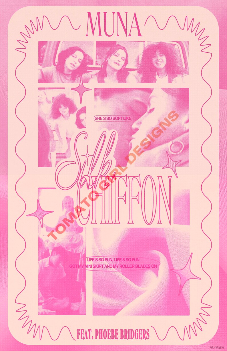 Silk Chiffon by MUNA Feat. Phoebe Bridgers Poster - Etsy