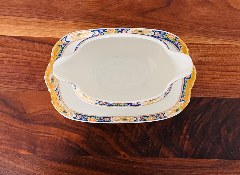Vintage, Limoges Vignaud, Gravy Boat, Two Bird Pattern, VG46, Limoges ...