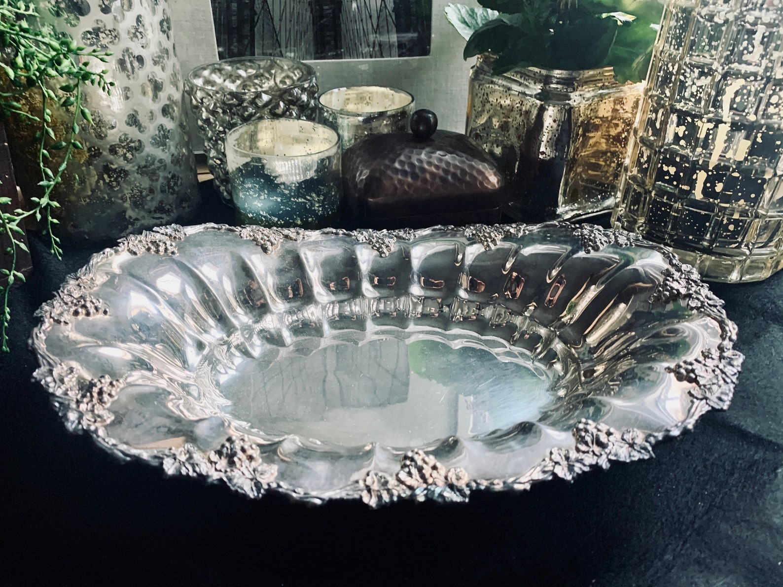 Vintage Silver Plate Dish Old English Reproduction Serving - Etsy