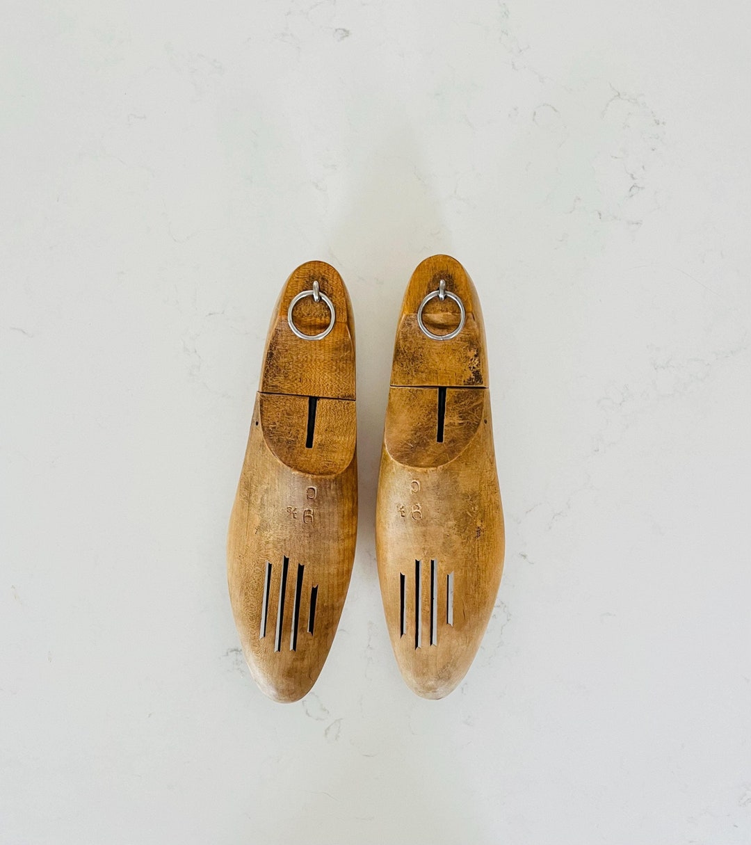 Vintage Wooden Shoe Inserts, Form Shaper Stretcher, Hinges, 1940s ...