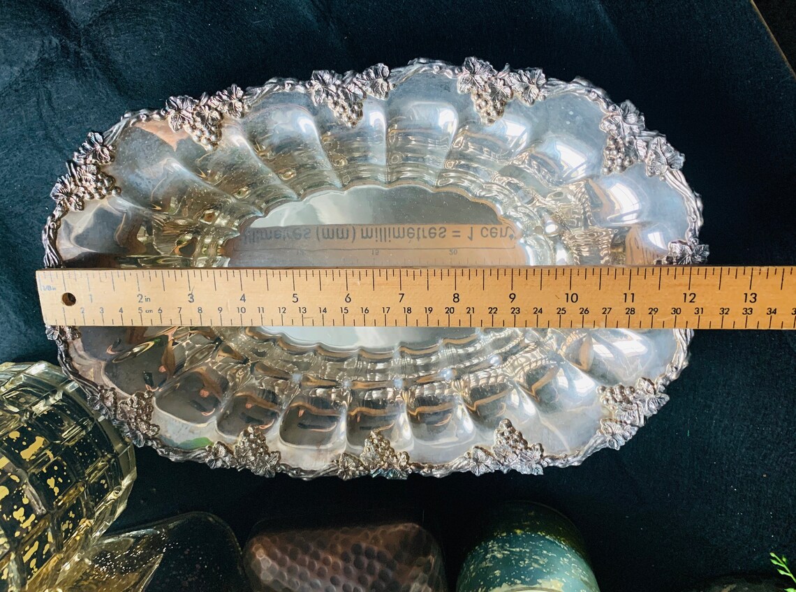 Vintage Silver Plate Dish Old English Reproduction Serving - Etsy