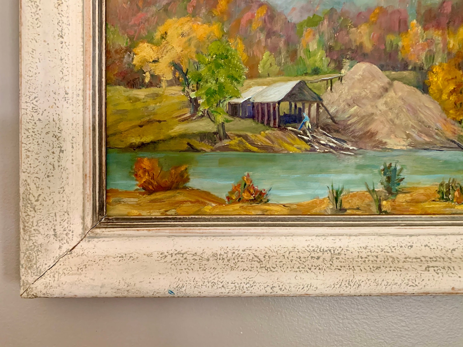 Vintage Landscape Painting Logging Scene Painted on Wood - Etsy